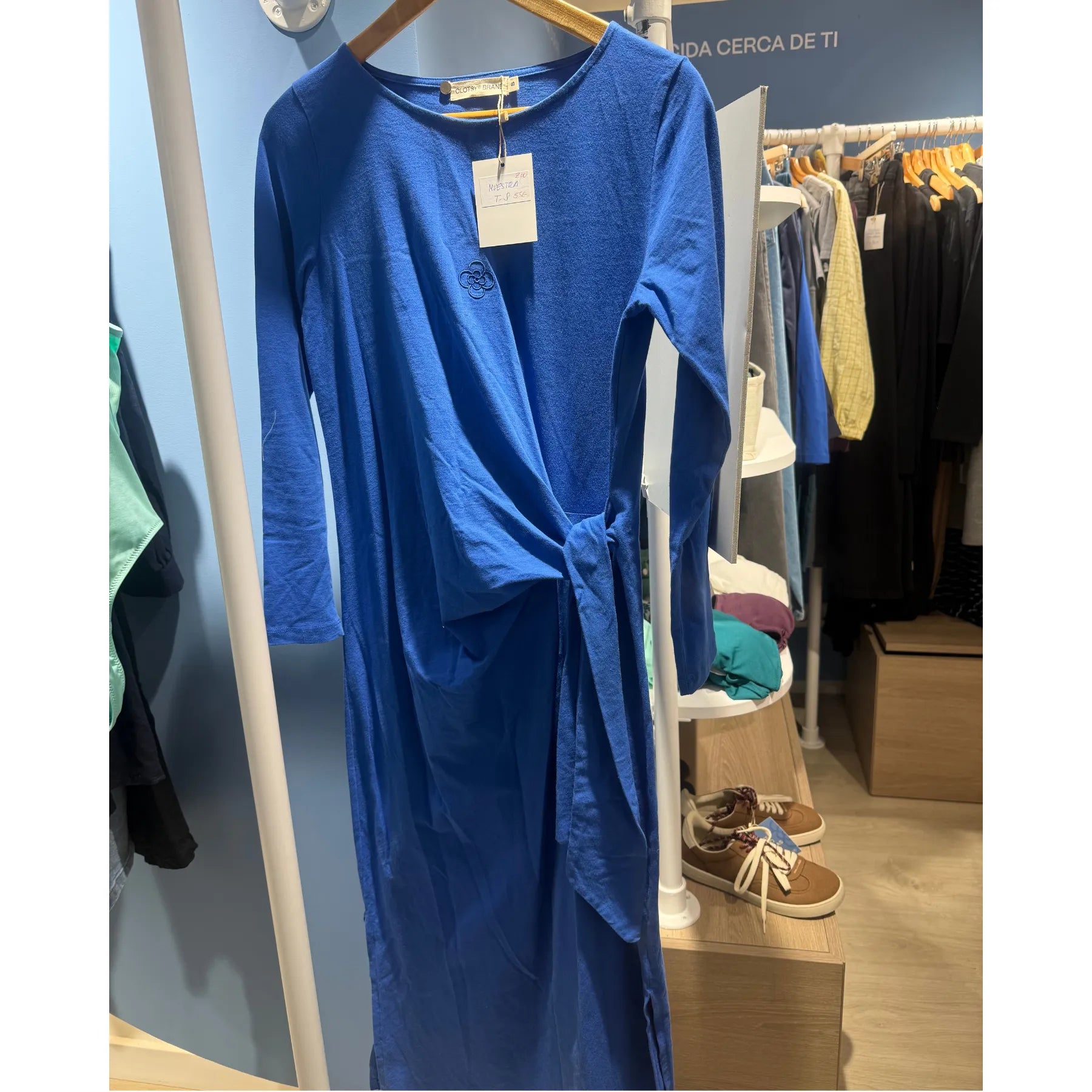 Vestido Maxine Azul (Zero Waste) – CLOTSY BRAND